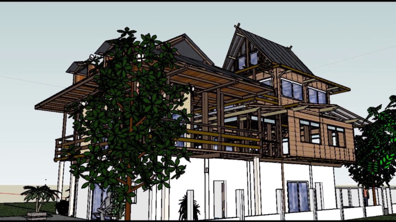 Building a new room with Thai roof - YouTube