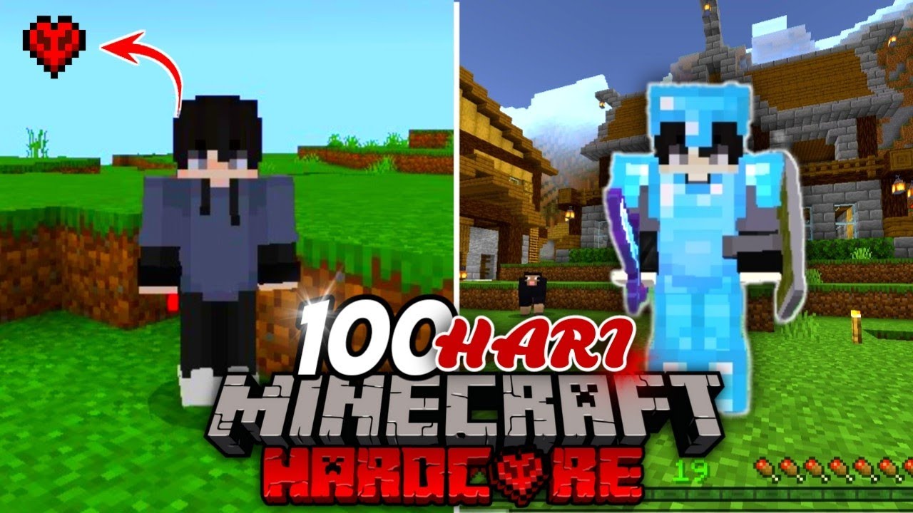BERTAHAN HIDUP 100 HARI MINECRAFT HARDCORE POCKET EDITION...!!! - YouTube