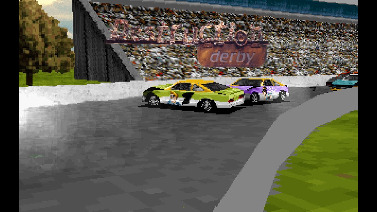 Destruction Derby / #7 Speedway - Gameplay (PC DOS 4K) - YouTube