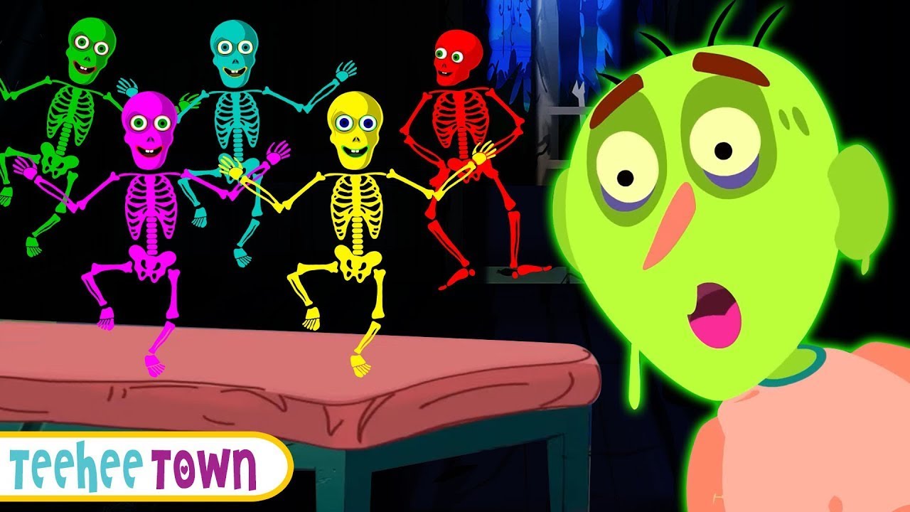 ABC Boo | Kids Halloween Songs | Super Simple Songs | 5 little skeleton ...
