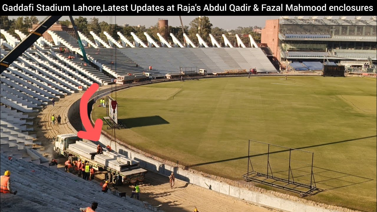 Gaddafi Stadium Latest updates on Construction work - YouTube
