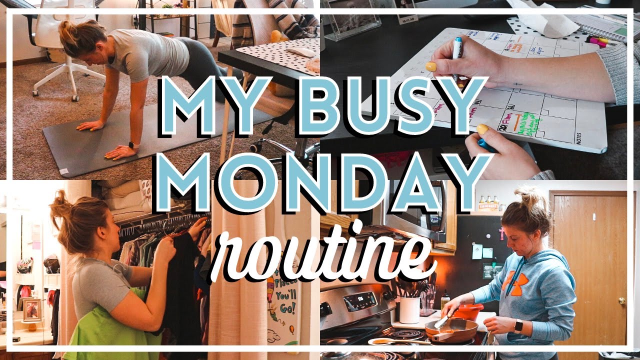 Busy and Productive Monday Routine - YouTube