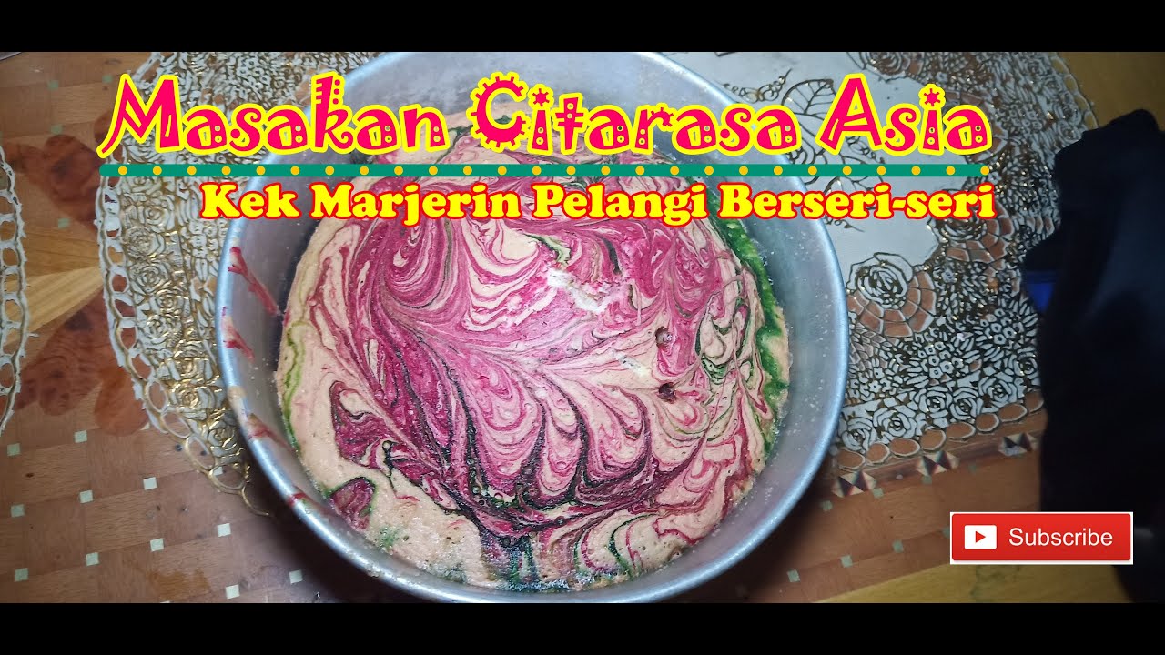 Kek Marjerin Pelangi Berseri-Seri Enak, Lembut, Gebu dan Murah ...