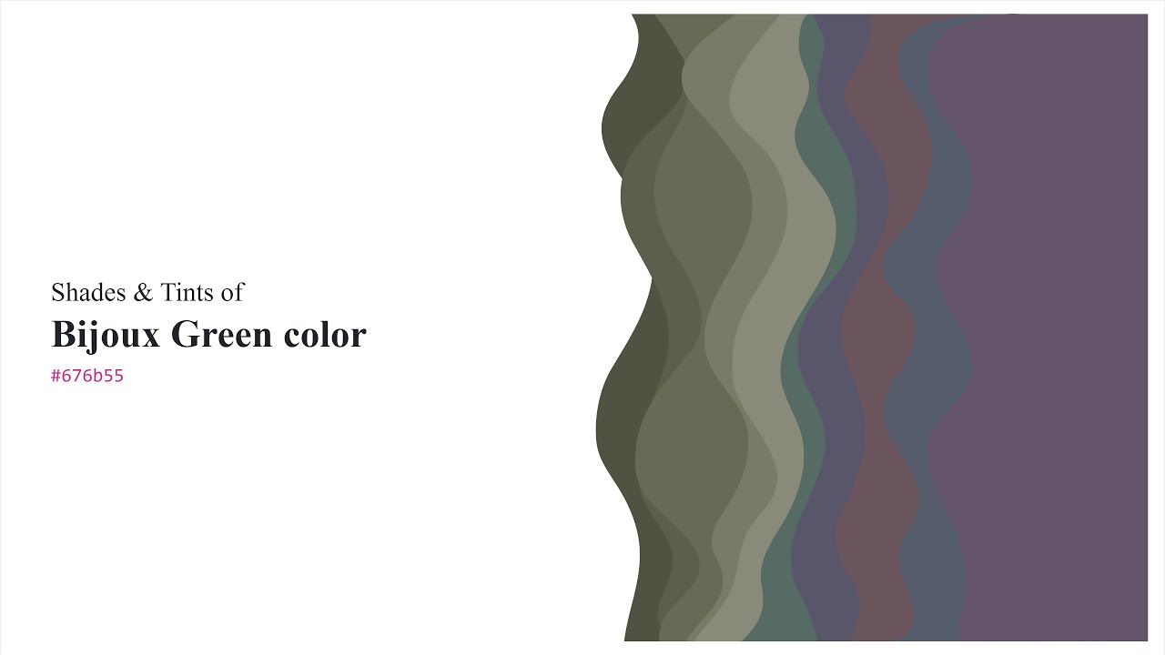 Shades & Tints of Bijoux Green color #676b55 A Warm Green color #5b5f4b ...