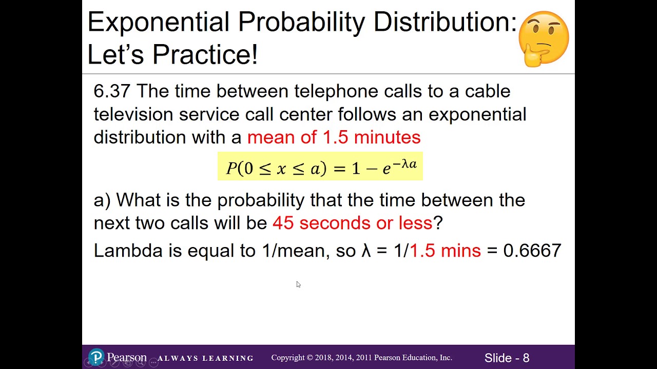 6.2 Exponential Probability Distribution - YouTube