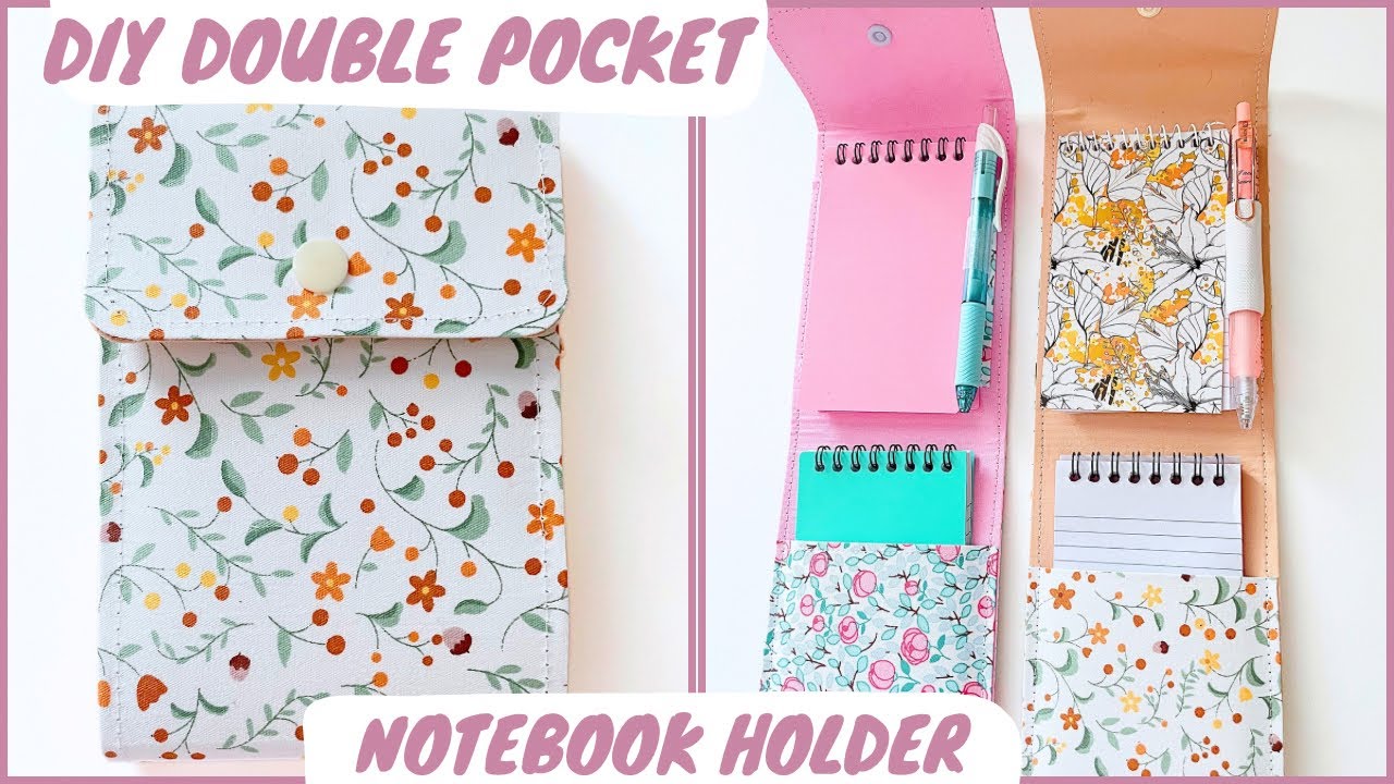 DIY Double Pocket Notebook Holder - YouTube