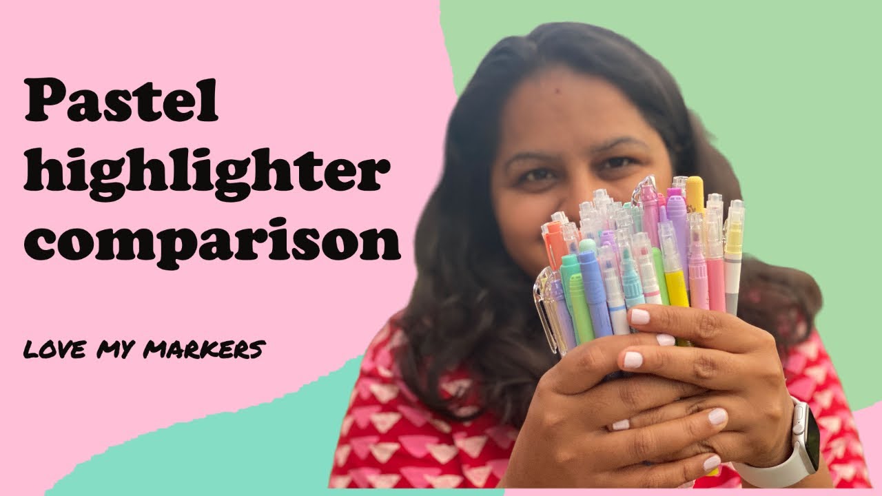 Pastel Highlighter Comparison - YouTube