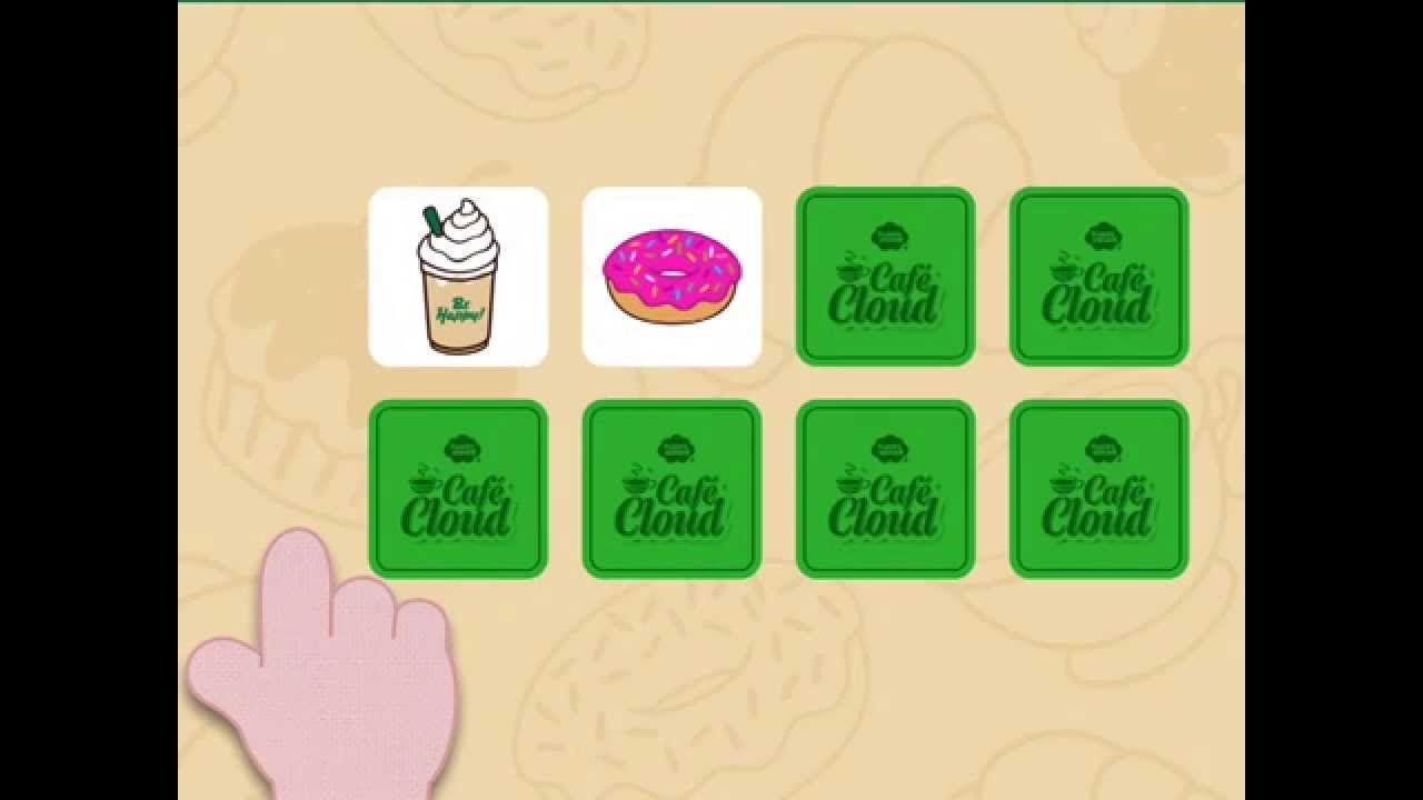 Cafe Cloud Memory Game - Happy Kinder Apps - YouTube
