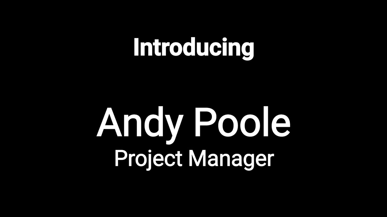 Andy Poole | Project Manager - YouTube