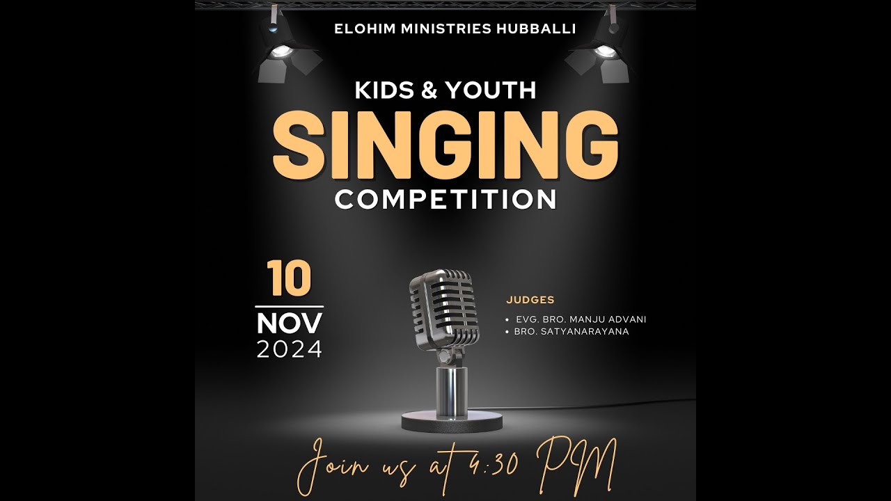 KIDS Singing Competition 2024 || Sunday School || ELOHIM MINISTRIES ...