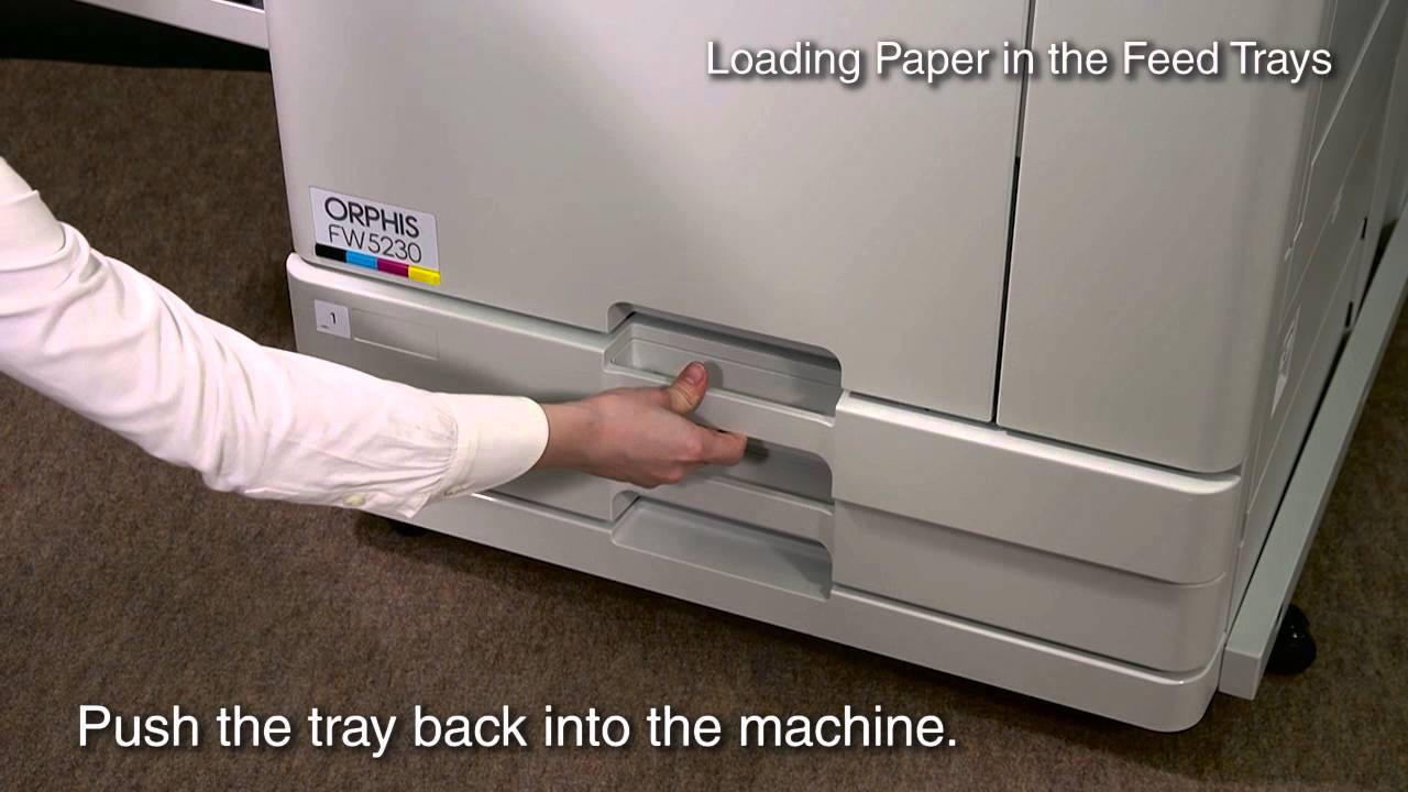 RISO ComColor FW Instruction of Loading Paper in the Feed Trays ＜RISO ...