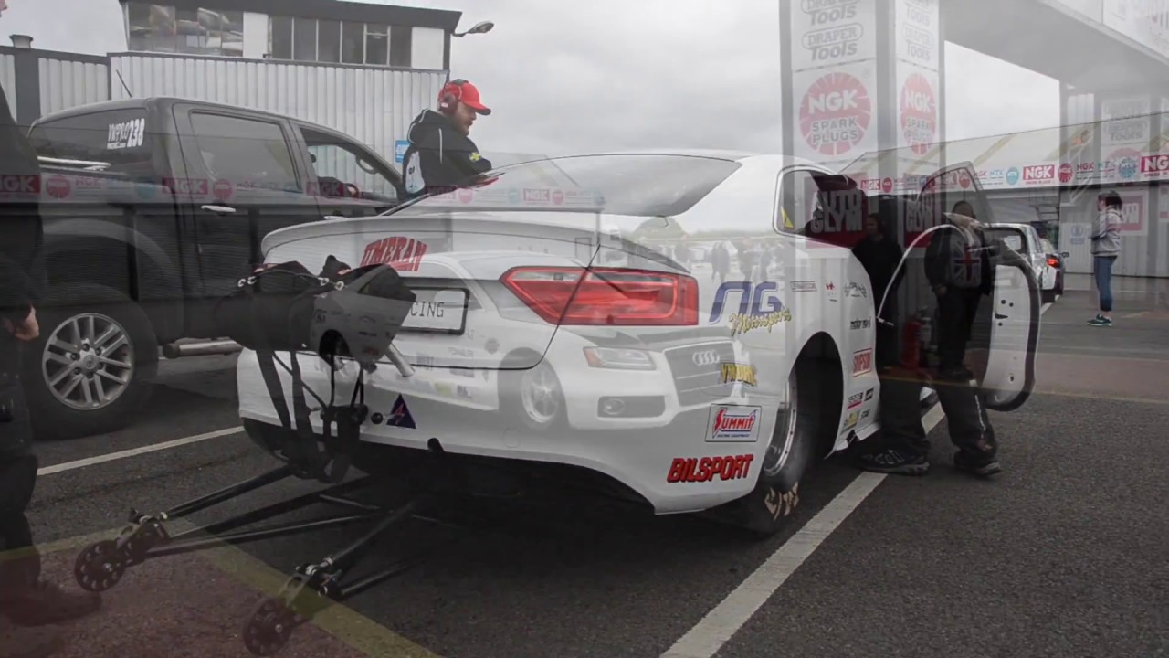 Eklund Racing Audi A5 Santa Pod VW Action 2016 - YouTube