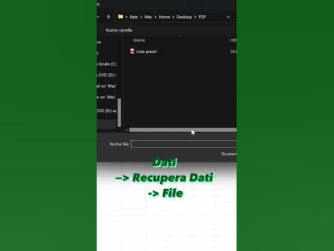 Importare PDF in Excel #shortvideo #excel - YouTube