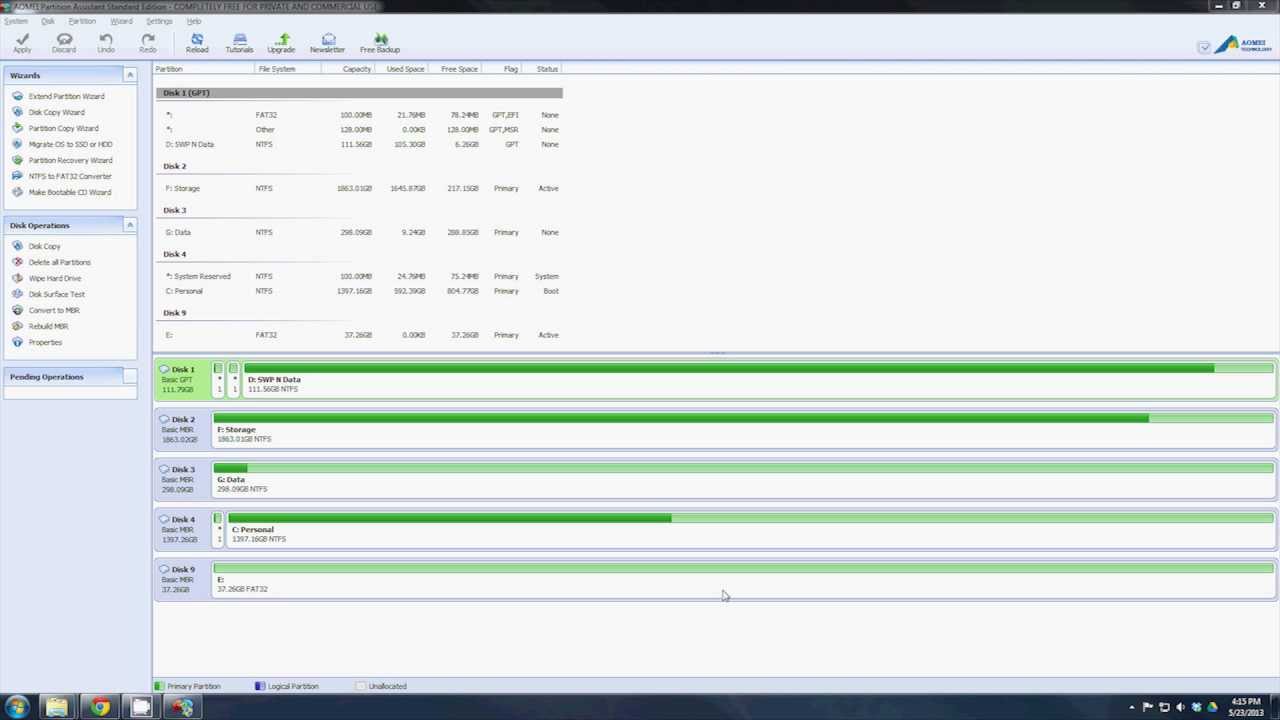 Review and How To Work With drive Partitions Using AOMEI Partition ...