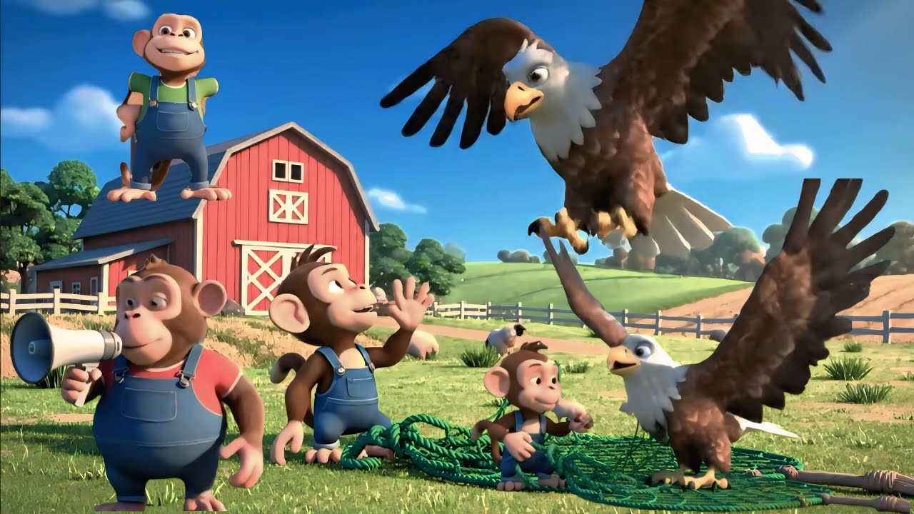 Monkey Power Vs Eagle Power Kaun Jeetega -Cartoon -Video - YouTube