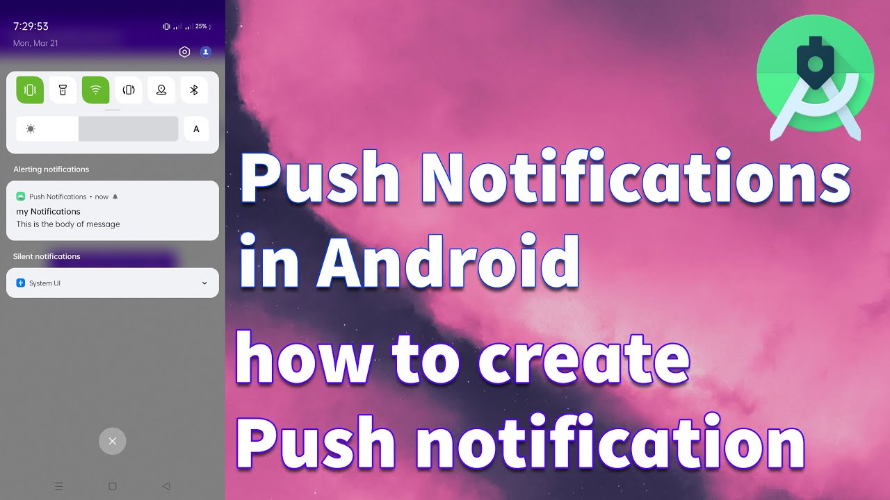 Push Notifications in Android #androidstudio #java #notification # ...