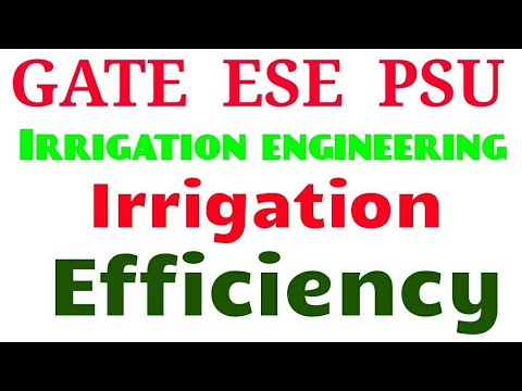 Irrigation Engineering , lec-8 | Irrigation Efficiency & Solved example ...