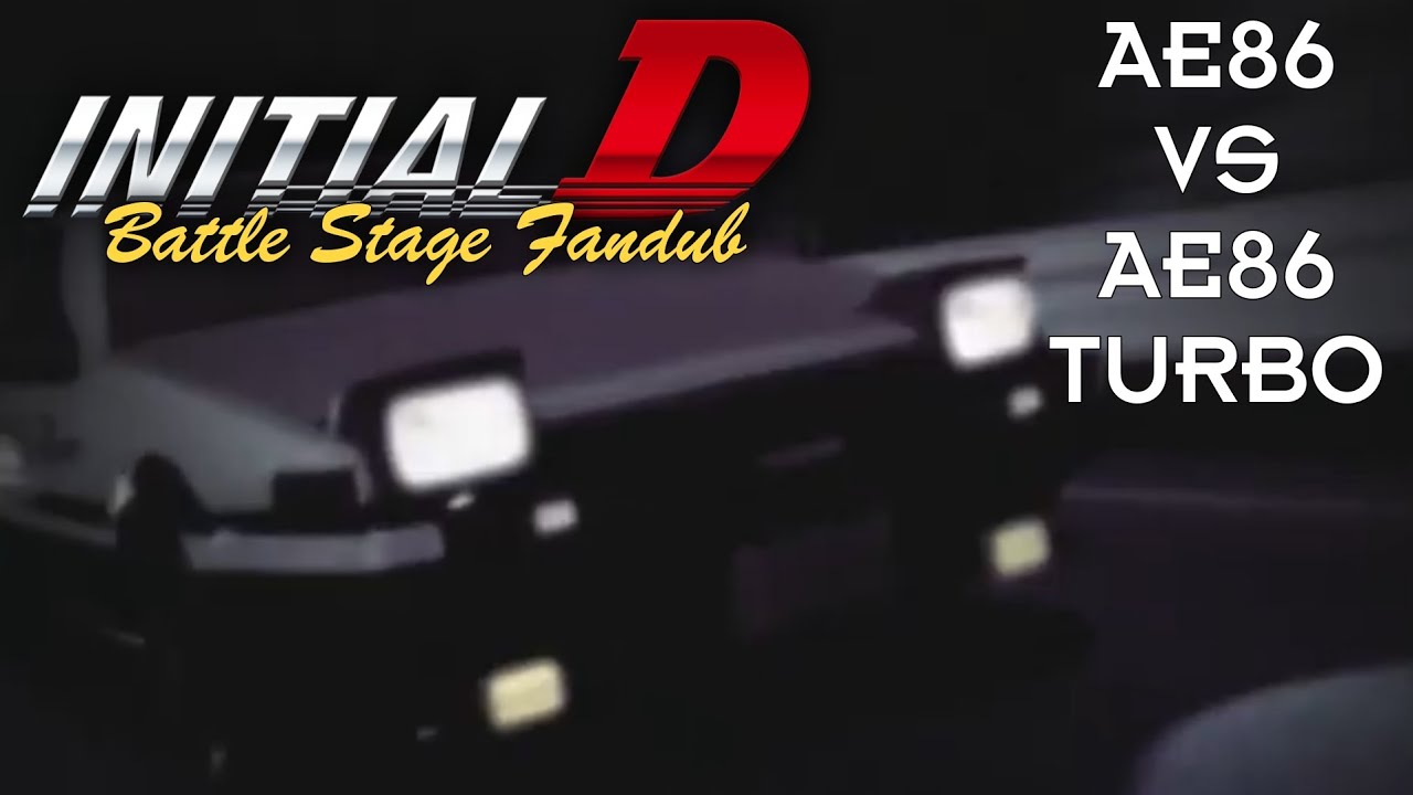Initial D Battle Stage Fandub - AE86 vs AE86 Turbo - YouTube