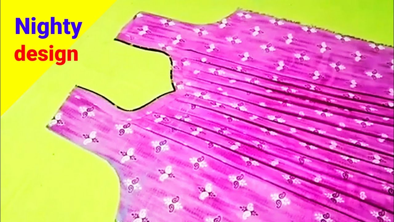 simple design nighty cutting and stitching | simple nighty cutting ...