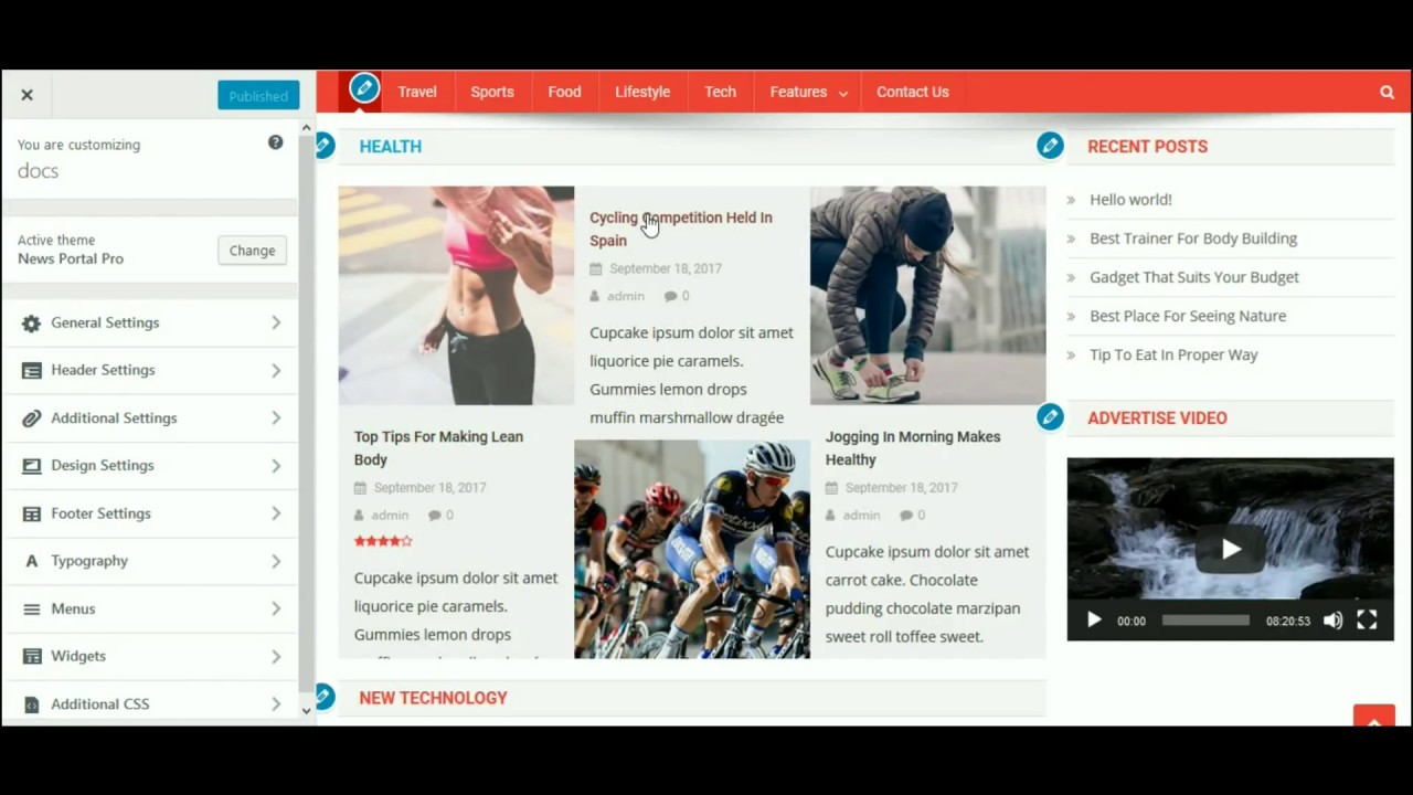 News Portal Pro Block Post Widget - YouTube