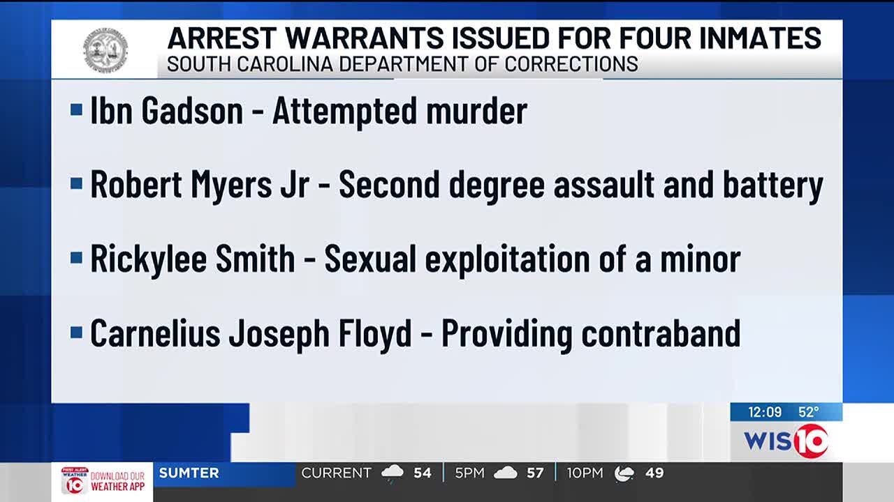 SCDC releases warrants on 4 inmates in separate cases - YouTube