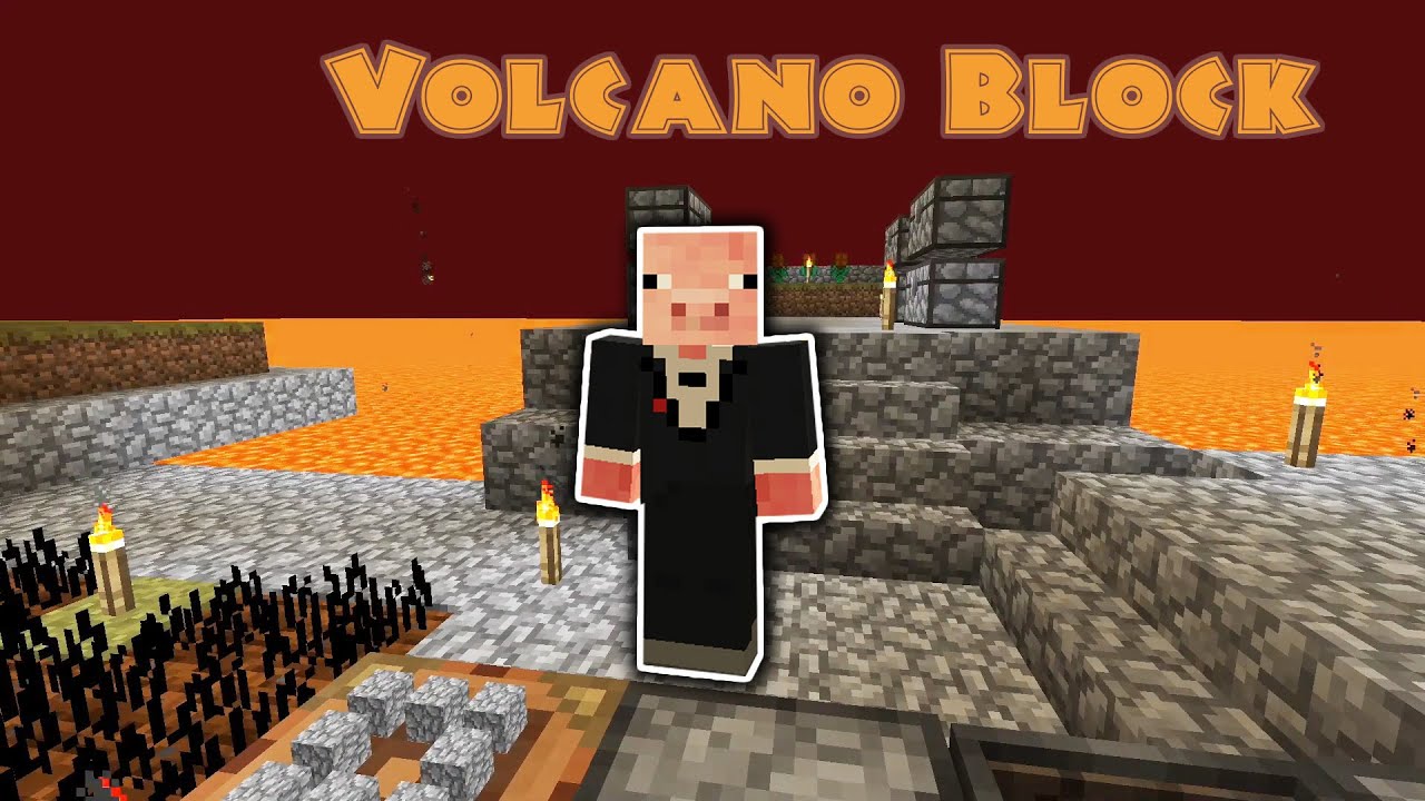Minecraft - Volcano Block - (Part 2) - Progress!! - YouTube