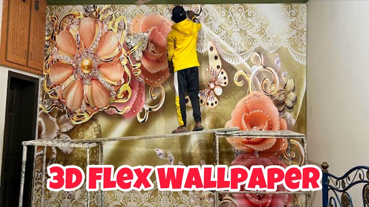 3d flex wallpaper for bedroom 👌 wallpaper installation step by step 👍 ...