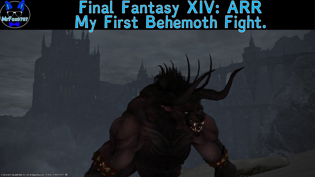Final Fantasy XIV ARR-My First Behemoth Fight-Hyperion Server - YouTube