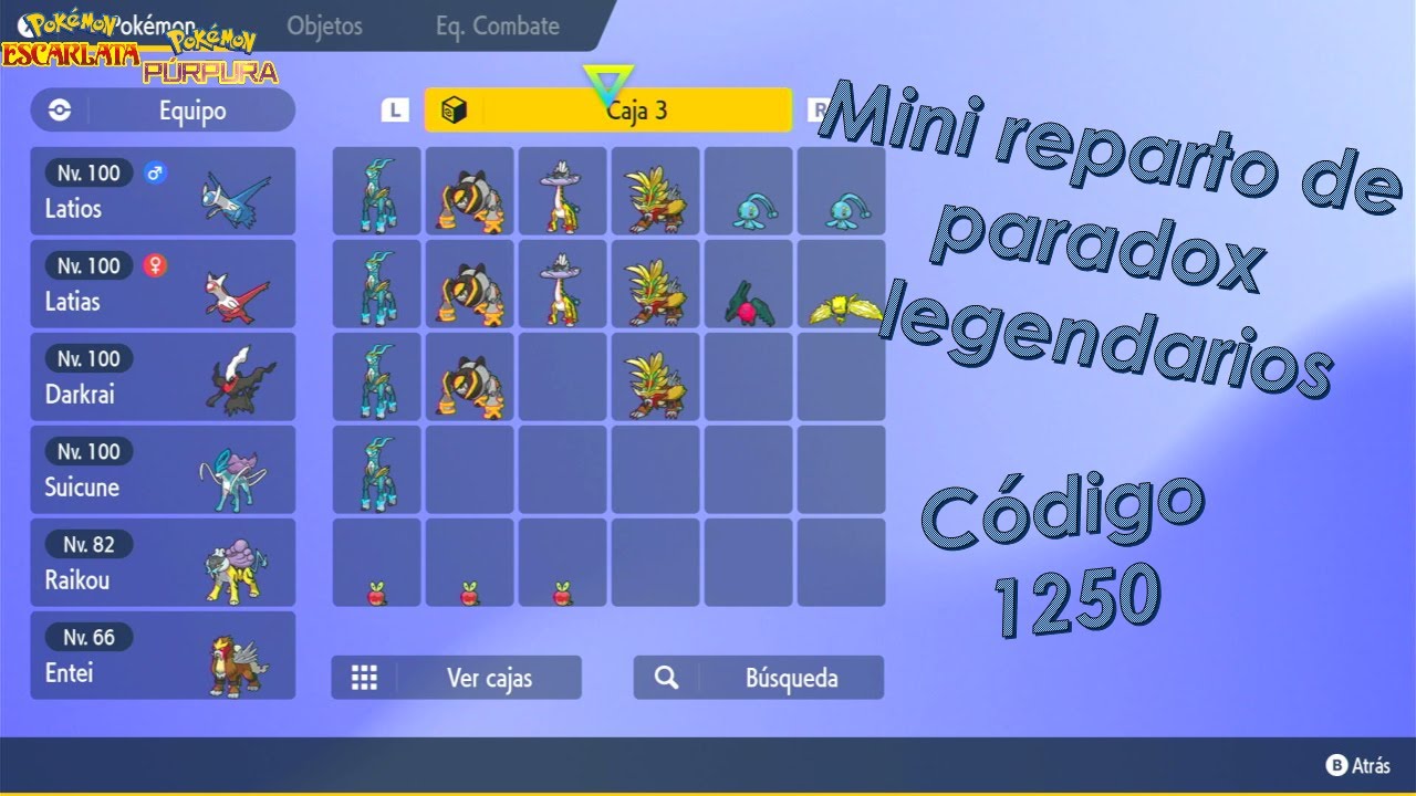 Mini reparto todos los paradox legendarios y terapagos en pokemon ...