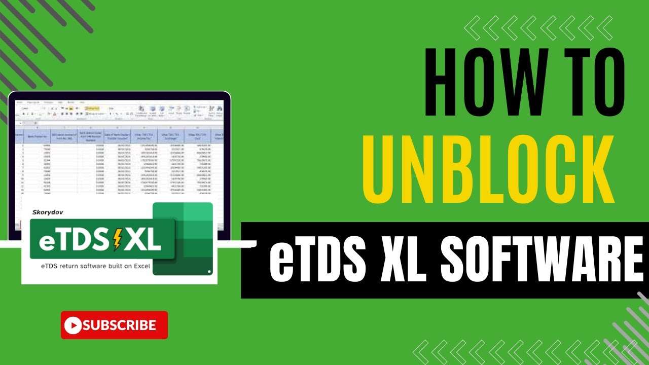 How to unblock eTDS XL Software? - YouTube