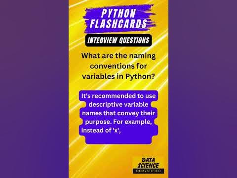Python Interview questions - Flashcards #python #flashcards #PythonVariables #LearnPython - YouTube