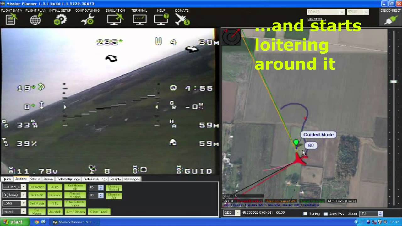 APMplane - Flying FPV using Mission Planner GUIDED MODE - YouTube