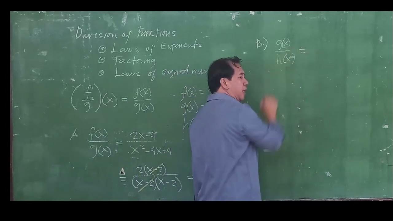 DIVISION OF FUNCTIONS General Mathematics Series 3 - YouTube