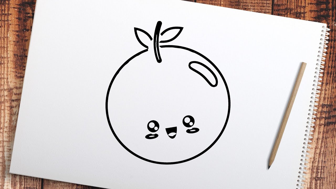 How to draw a orange | Easy drawing - YouTube