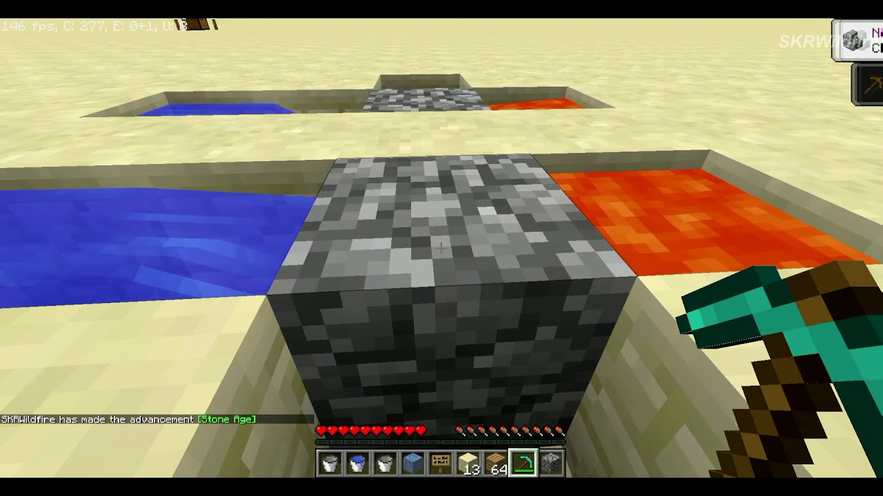 Skyblock tutorial /w SKRWildfire part 1: Cobblestone generator - YouTube