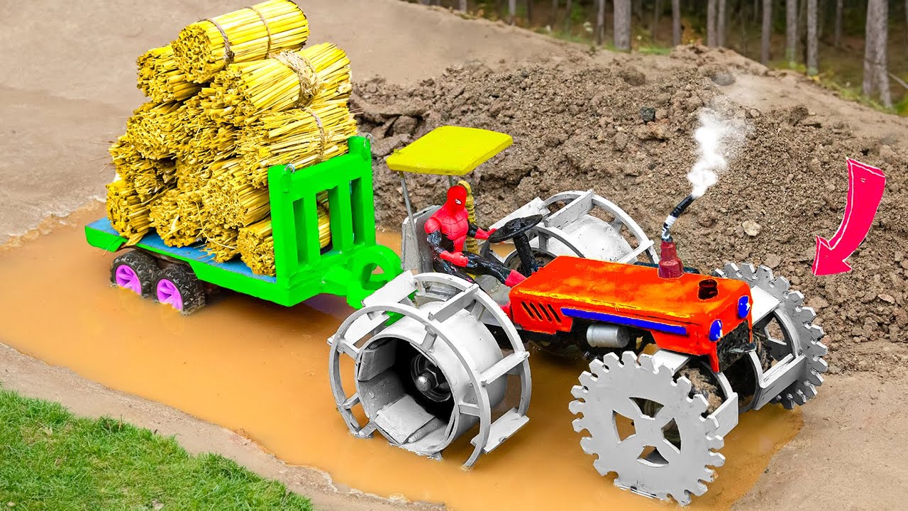 Diy trator making mini Heavy Truck full of Bricks loading | Best Of ...