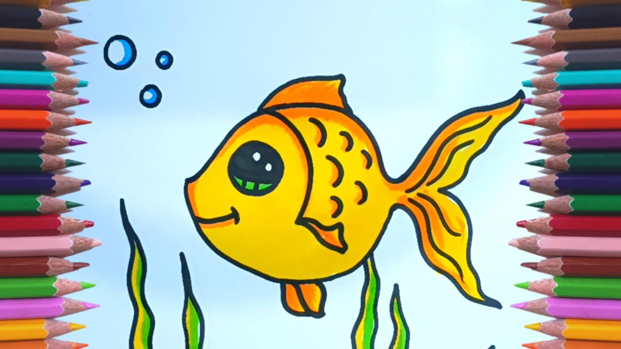 how to draw a cute fish//step by step#fish #fishdrawing - YouTube