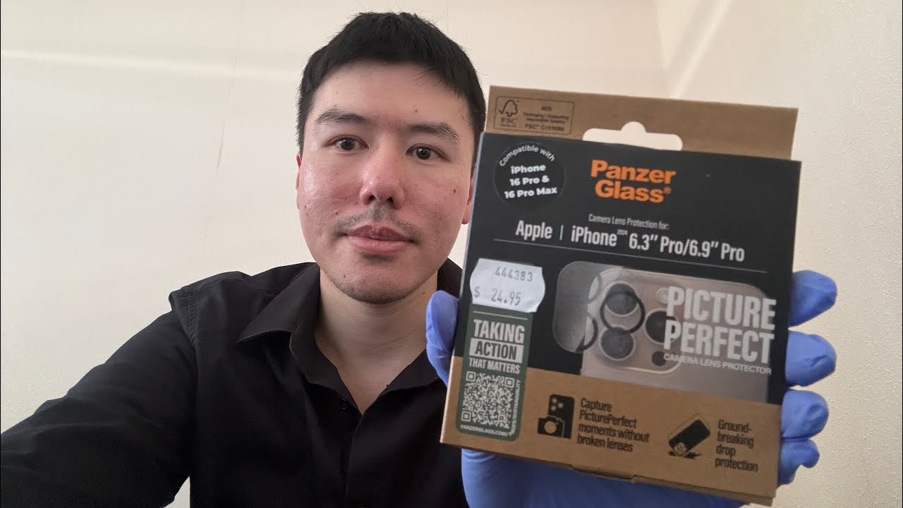 How to put on Panzer Glass camera lens protector for iPhone 16 Pro and 16 Pro Max - YouTube