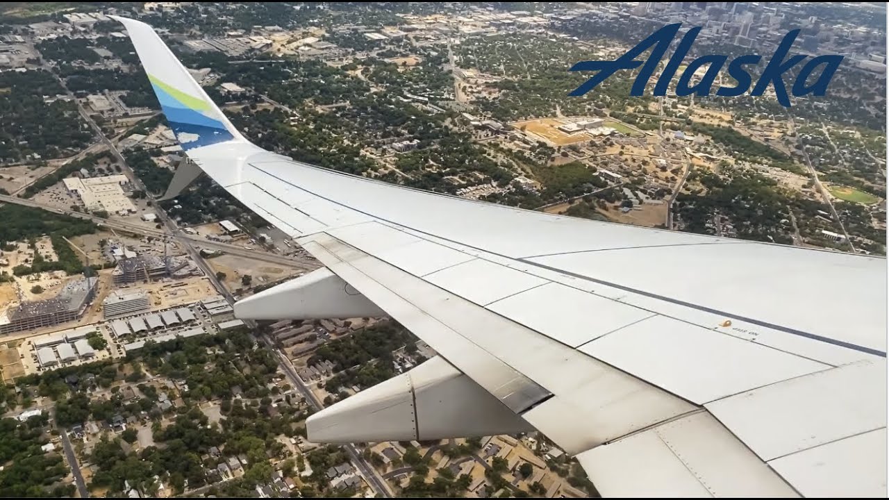 Alaska Airlines 737-900 Pushback, Taxi and Takeoff from Austin - N315AS ...