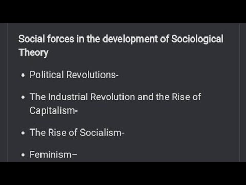Llb part 2 Social forces and development of sociology (For notes ...