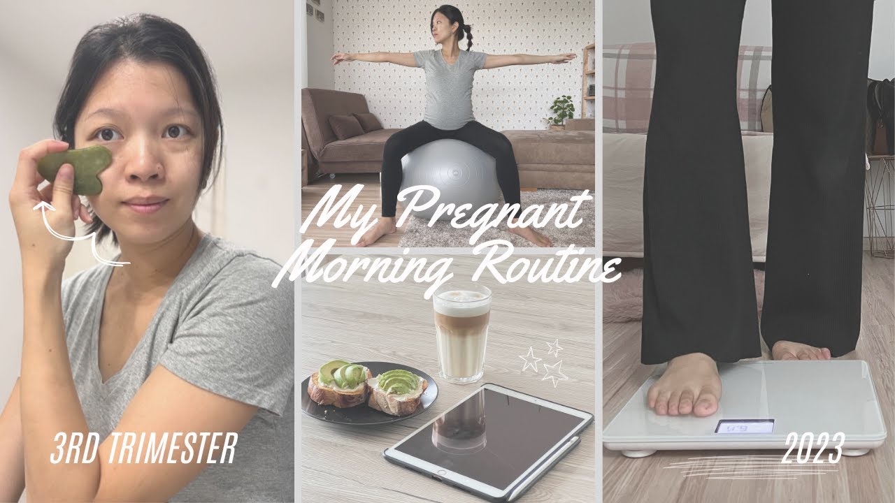 My pregnant SELF-CARE morning routine - YouTube