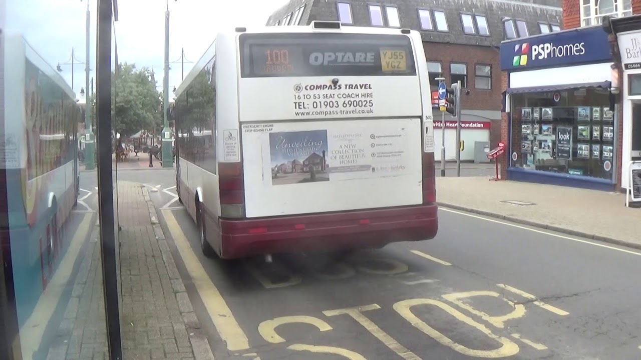 Compass Bus route 100 starting off from Burgess Hill High Street bus ...