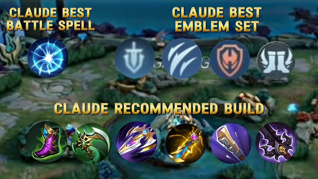 CLAUDE M6 SKIN GAMEPLAY | CLAUDE BEST BUILD, EMBLEM AND BATTLE SPELL ...