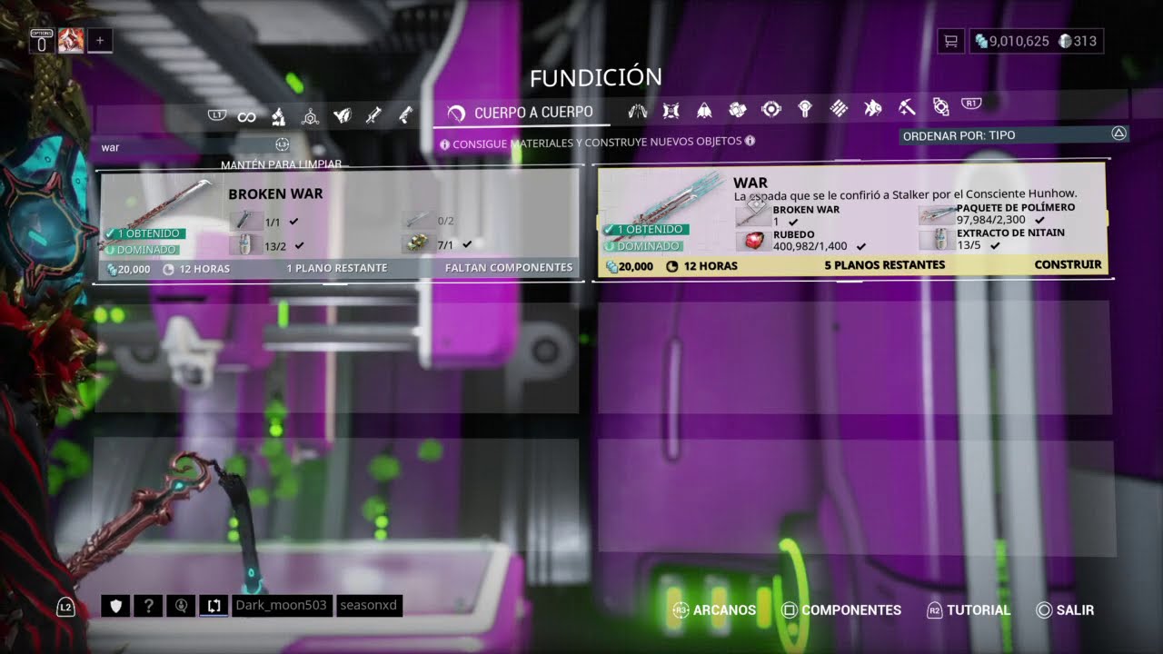 Warframe donde conseguir la war y la broken war + build de la war - YouTube