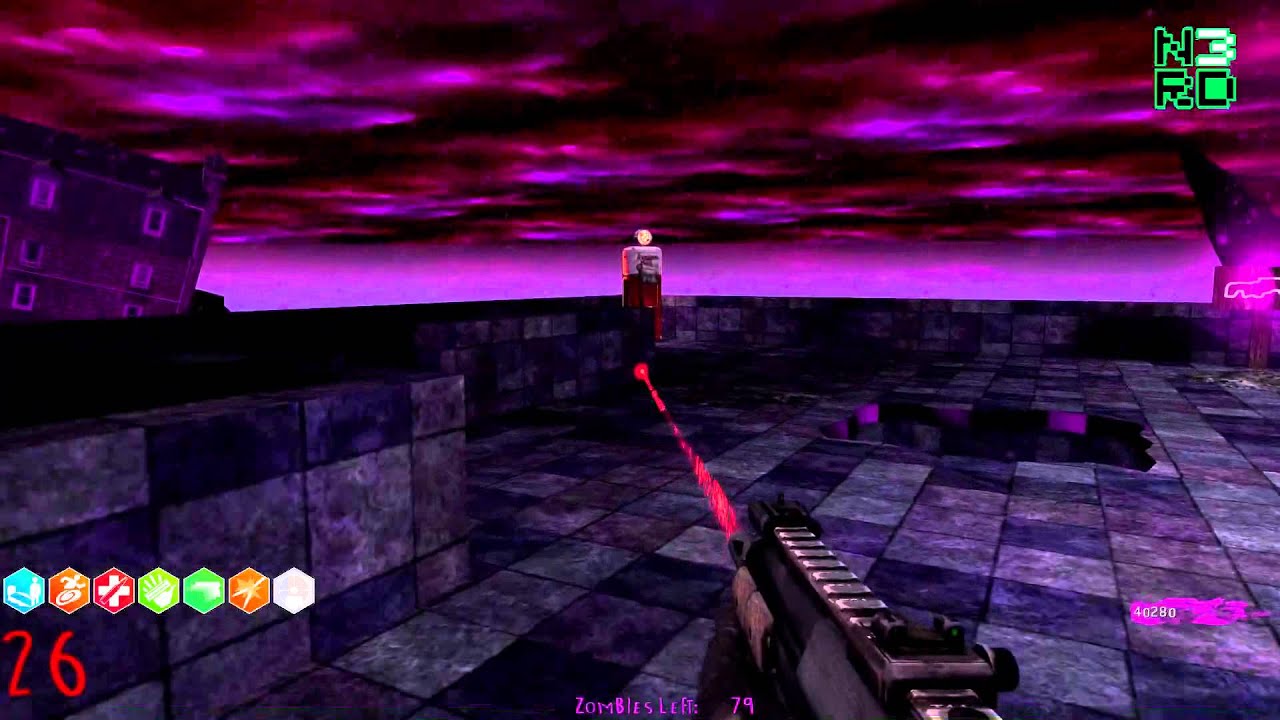 ZEUS CANNON ILY !!! CoD WaW: Custom Zombie Map PURPLE DIMENSION SOLO ...