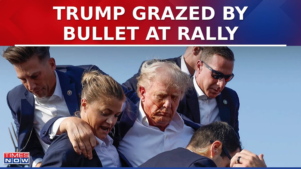 Donald Trump Grazed By Bullet At Pennsylvania Rally, Former Prez Rushed ...