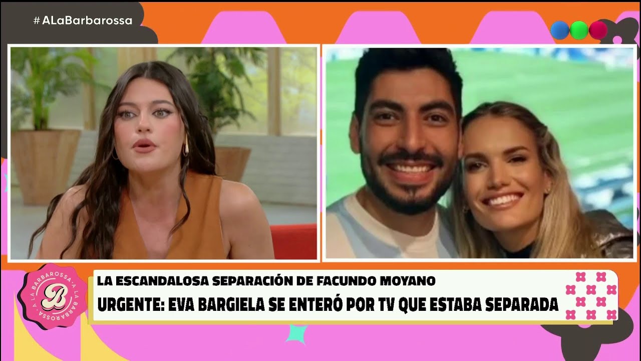 Insólito: Eva Bargiela se enteró por tele que está separada de Facundo Moyano - A La Barbarossa ...