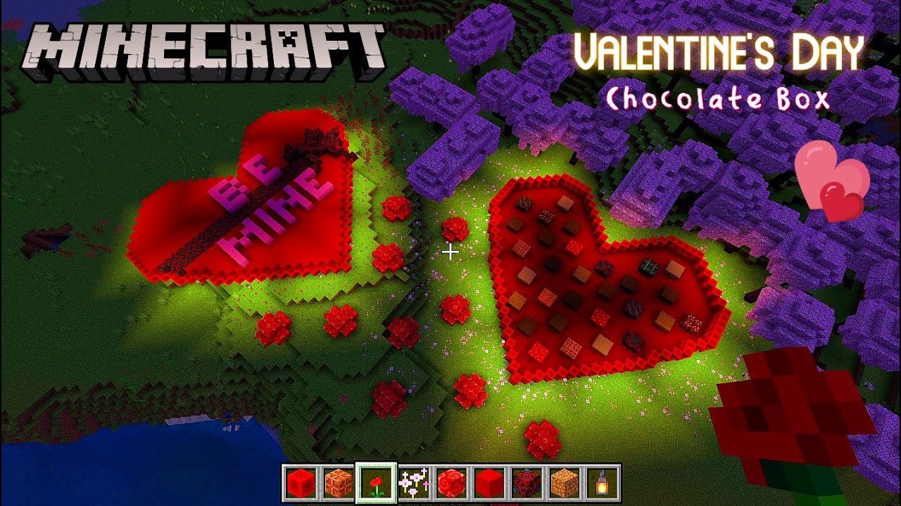 Minecraft Valentine's Day Chocolate Box Build - With Music - Short ...