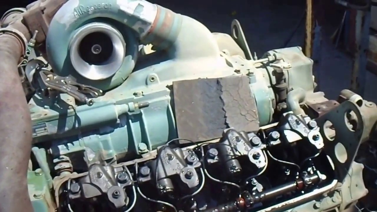 Testing of Detroit 8v92 Engine - s/n 08VF123992 - YouTube