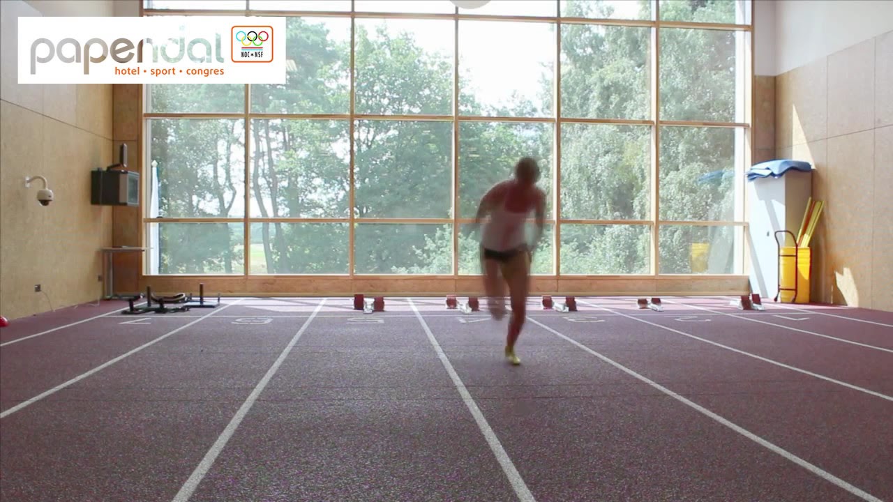 Olympic Training Centre Papendal; indoor sprint track - YouTube